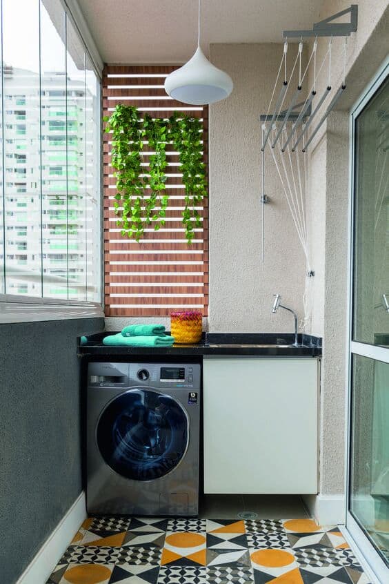 Functional ~ Creative Balcony Laundry Room Ideas - The Whimsical Interiors